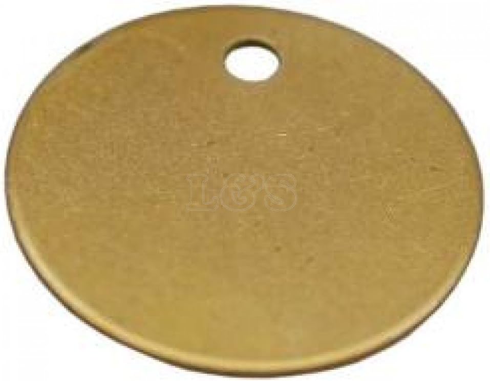 Brass Disc Identity (ID) Tag 1.1/2" Diameter: Amazon.co.uk: DIY & Tools