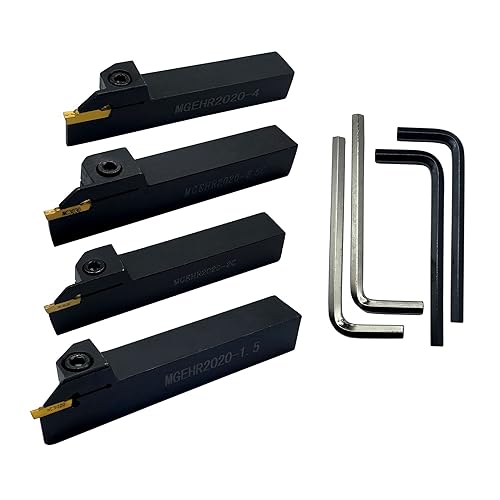 GBJ 8 Sets MGEHR 2020-1.5/2/2.5/4 20×20mm 3/4“ Grooving Cutting Holder ...