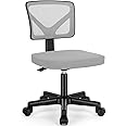 Amazon.com: Armless Small Home Office Desk Chair, Ergonomic Low Back ...
