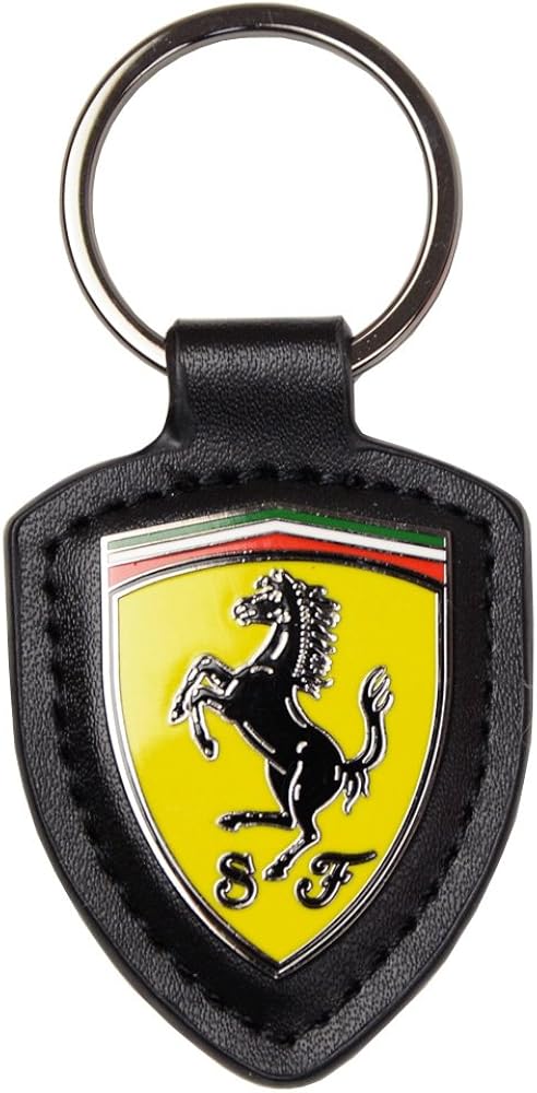 Ferrari Scuderia, Leather Shield Keyring Fob, 2018 Season F1 ...