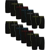 AND1 Men's Underwear Boxer Briefs - 12 Pack Lightweight Classic Knit ...