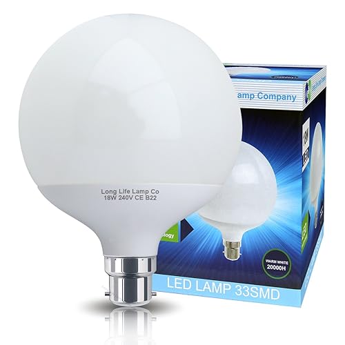Kosnic B22 20 Watt Daylight Energy Saving Globe Light Bulb, 8000 hr ...