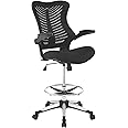 Amazon.com: Modway Charge Drafting Chair - Reception Desk Chair ...