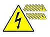 (25 Pack) - 3" Modern Triangular Arc Flash Safety Stickers - Yellow and ...