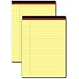 Amazon.com : AUKSales Legal Pads 8.5 x 11, 2 Pack Wide Ruled Lined ...