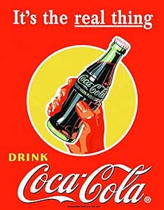 Amazon.com: Poster Discount TIN Sign Coke Real Thing - Bottle, 13x16 ...