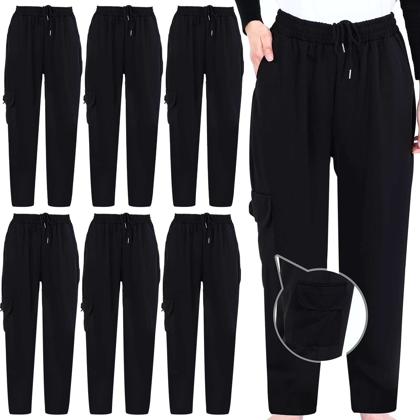 Blosssound Summer Men's Chef Pants Pack Classic 5 Pocket Chef Cargo ...