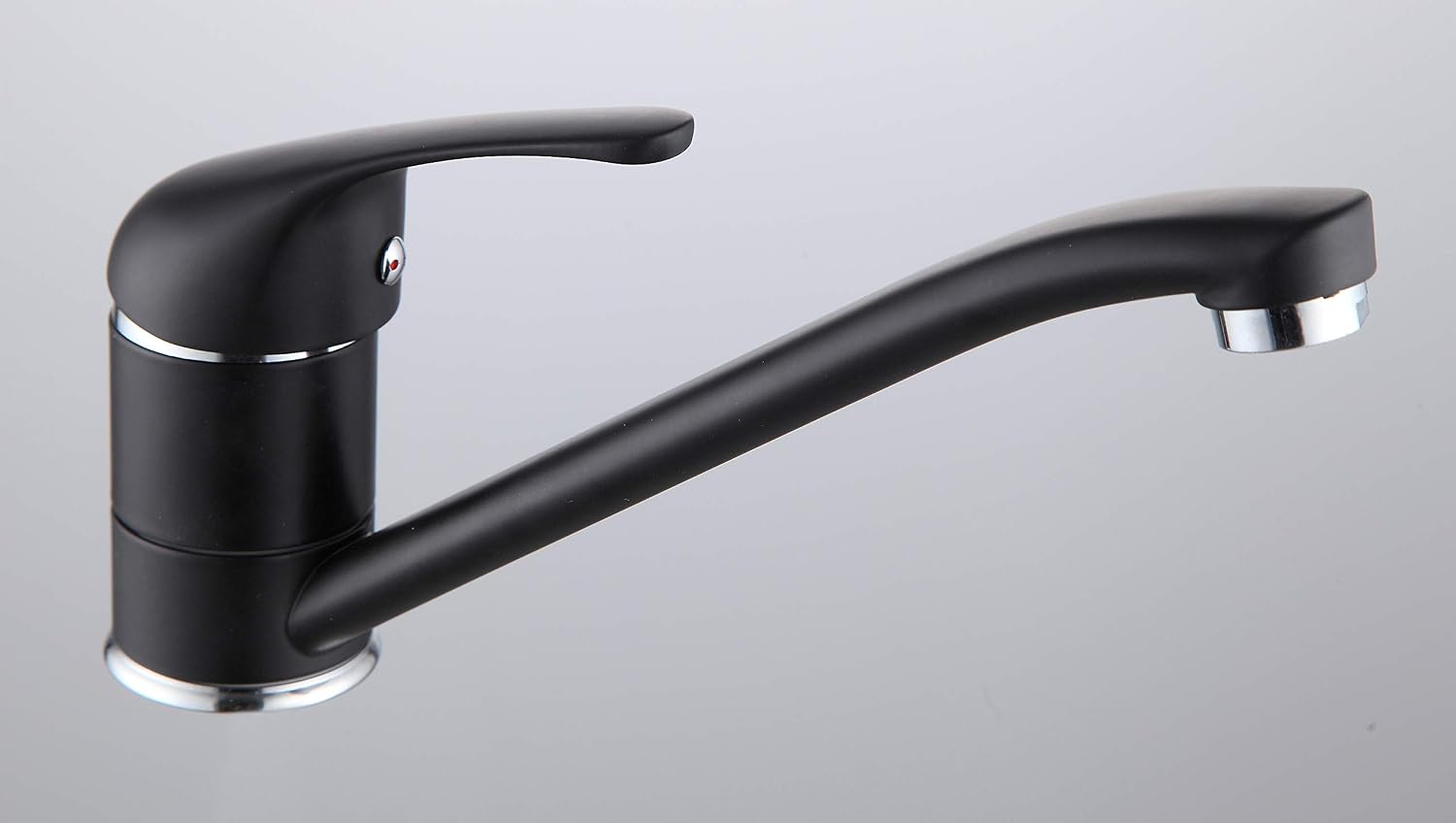 Black Kitchen Taps Round Sink Taps Mixers Quality Brass with Hoses and ...