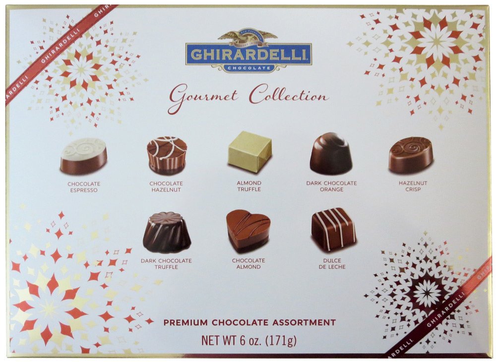Amazon.com : Ghirardelli "Gourmet Collection" Assorted Chocolate Box, 6 ...