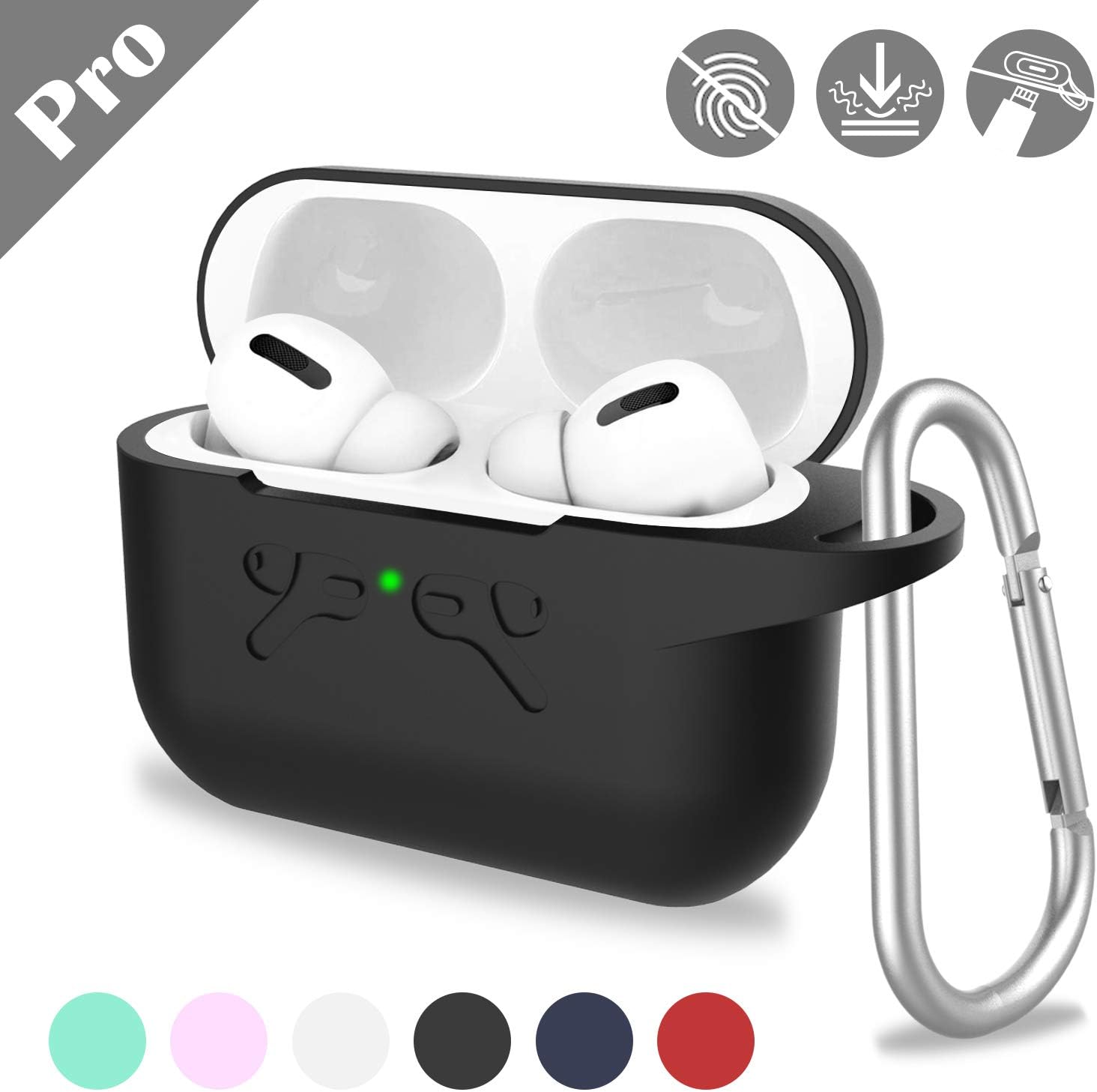Cover Airpods Pro - Custodia Silicone Airpods Pro Case per La Nuova Versione 2019, Custodia ...
