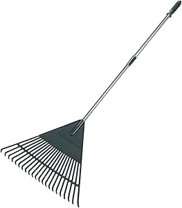 Amazon.com : ORIENTOOLS Garden Rake, Adjustable Lightweight Steel Poly ...
