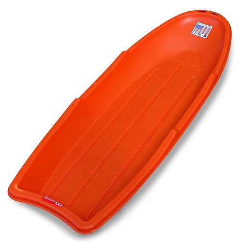 Flexible Flyer Lightning Snow Sleds for Kids & Adults, Plastic Toboggan ...