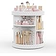 Amazon.com: Rosoenvi Rotating Makeup Organizer, Adjustable Vanity Organizer, Large Capacity ...