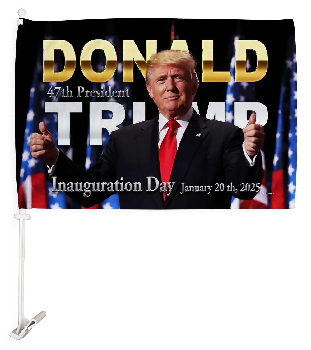 Inauguration Day 2025 Flag Trump Car Flags Bandera Para Carros Window ...