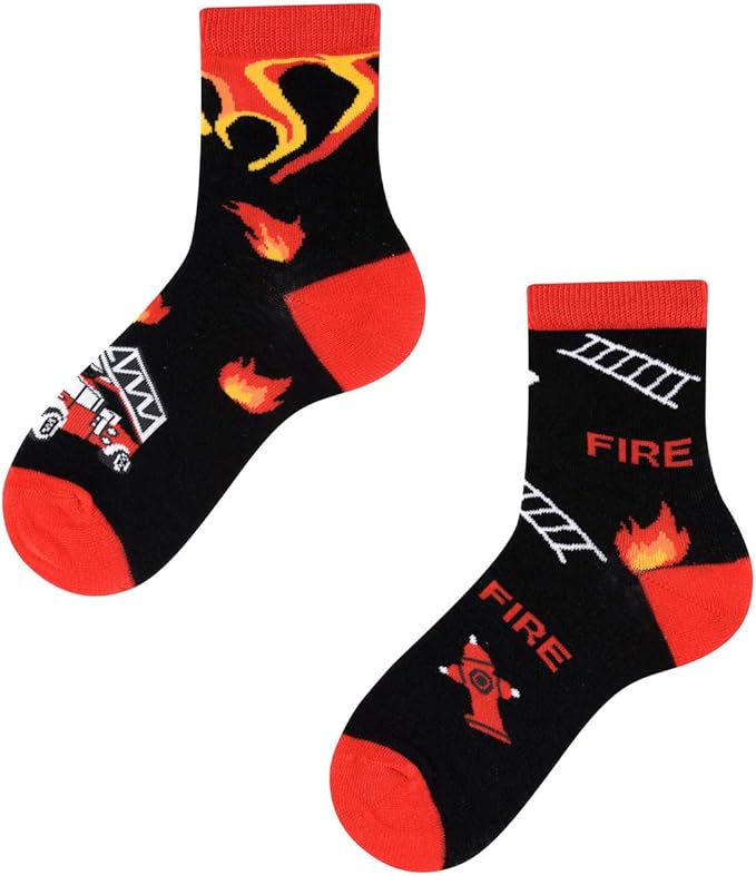 TODO Colours Fire Brigade Socks Children - On Fire Kids - Motif ...