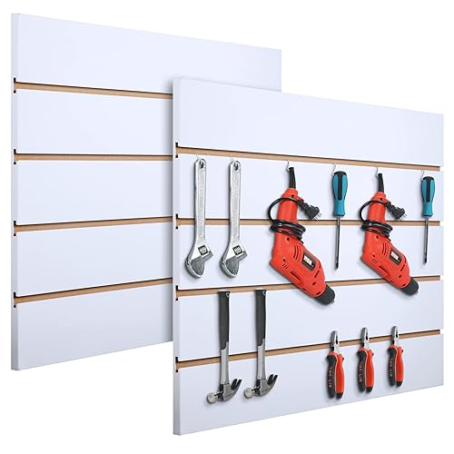 Qunclay 2 Pcs 2x3 Ft Slat Wall Panels Garage Wall Panels Retail ...