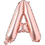 Amazon.com: 16" inch Single Rose Red Alphabet Letter Number Balloons ...