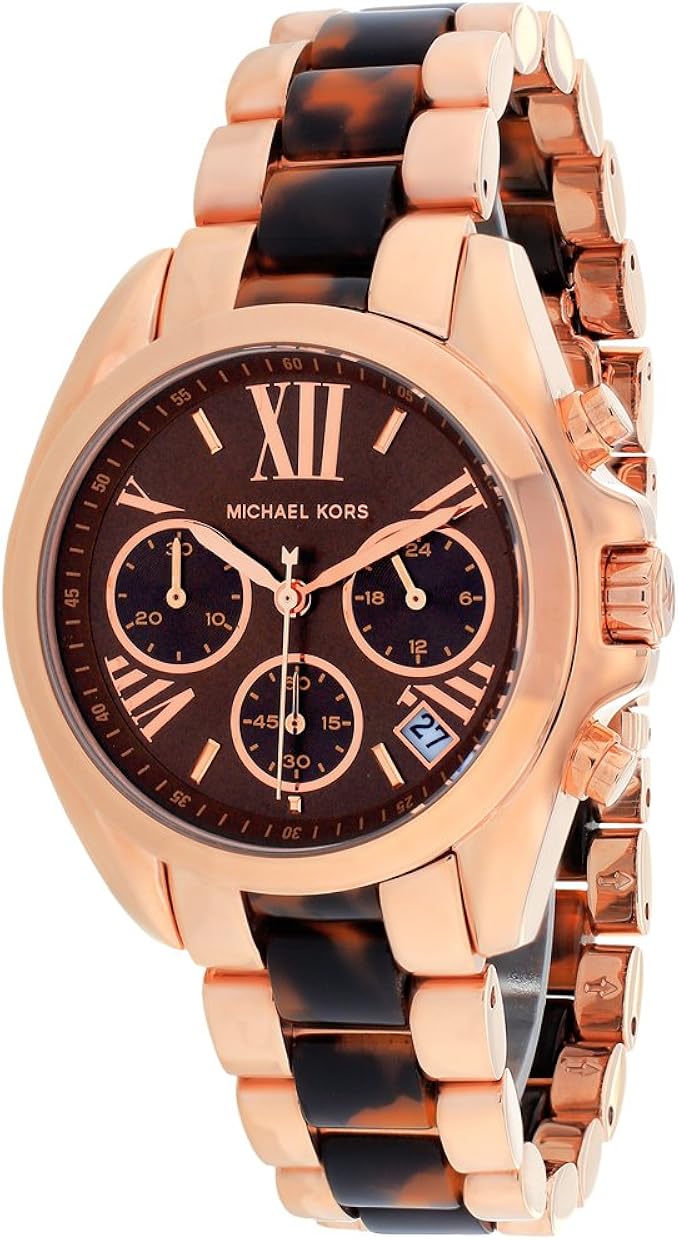 Michael Kors MK5944 Chronograph Uhr Damenuhr Edelstahl vergoldet 5 bar ...