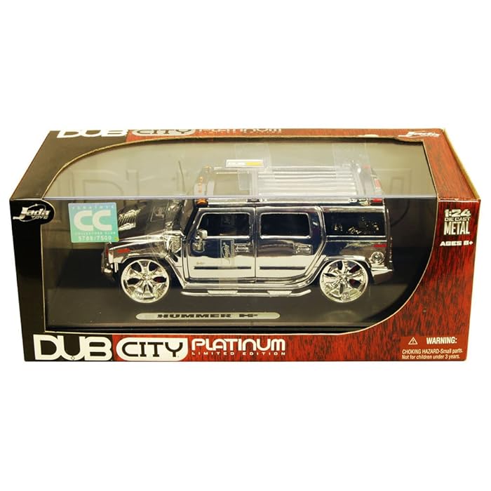 Buy Jada Hummer H2, Platinum Chrome Toys Dub City Platinum 59549 - 1/24 ...