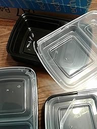 Amazon.com: [20 Pack] 32 Oz. 2 Compartment Meal Prep Containers Durable ...