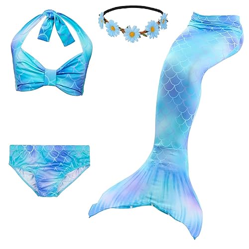 Mermaid Tails,Mermaid Tails for Swimming Girls Swimsuit Princess Bikini ...