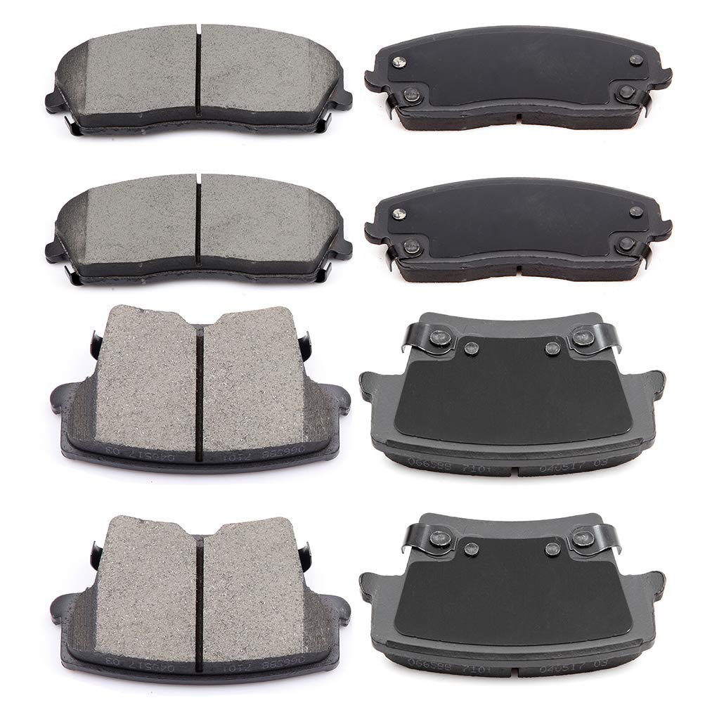 Brake Pads Discs Kits,ECCPP 8pcs Front Rear Ceramic Brake Pad Set for 2005-2017 for Chrysler 300 ...