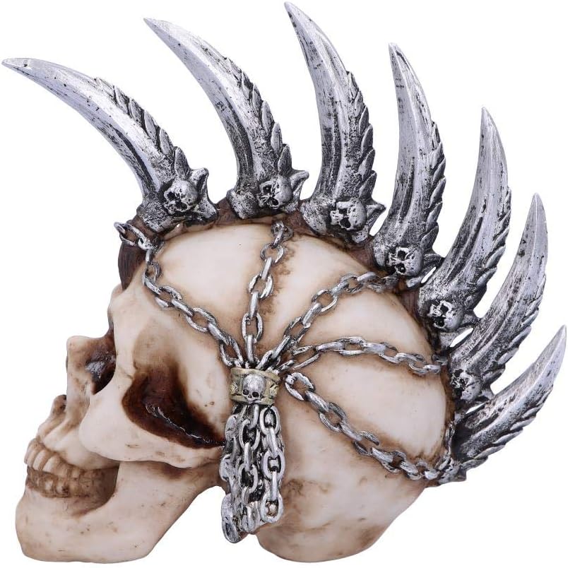 Nemesis Now U4945R0 Chain Blade Mohican Mohawk Knife Skull Ornament ...