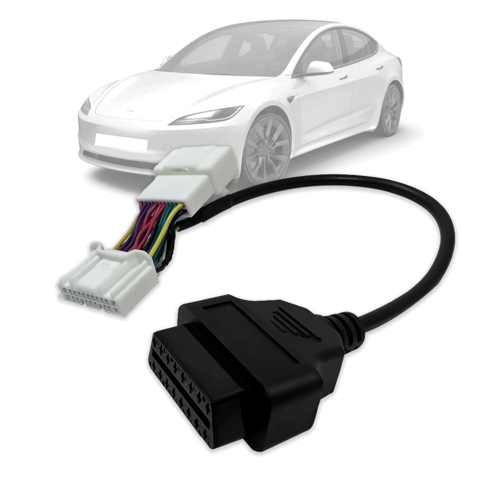 VZG OBD2 Adapter for Tesla Model 3 OBD Y Cable, 20 Pin to 16 Pin ...