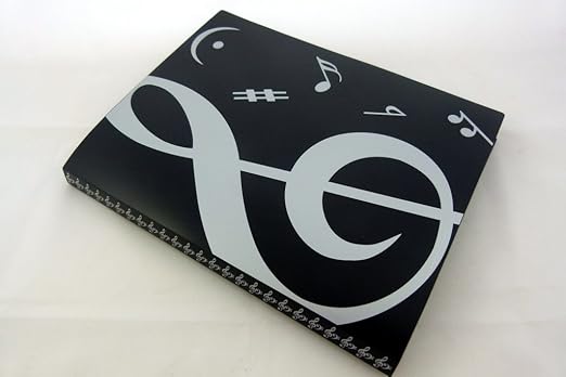 Music Themed 20 Pockets Plastic Folder Display Book Soft Cover - Black ...