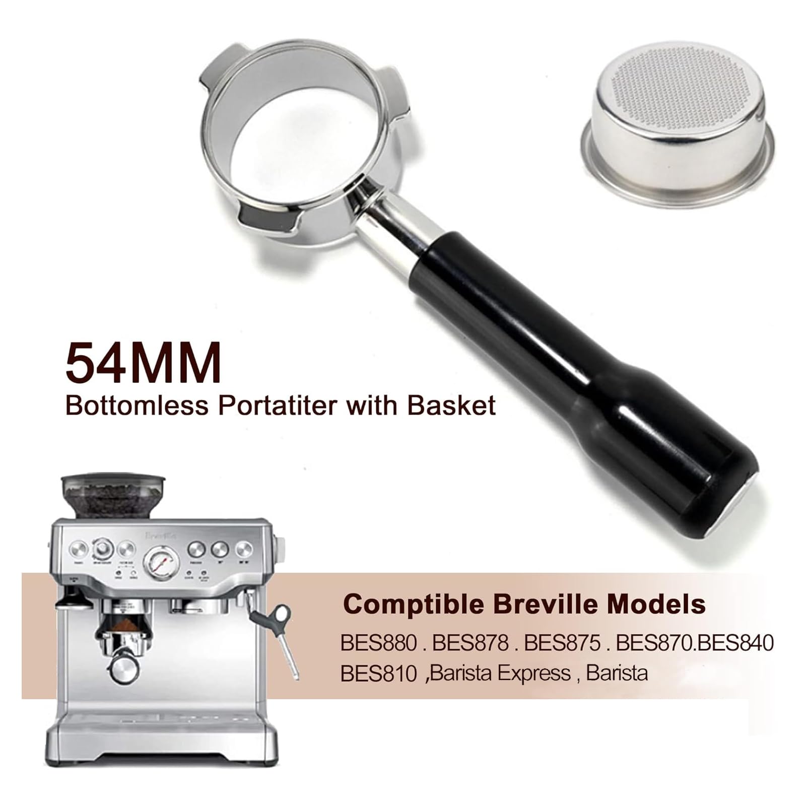 Mua 54mm Bottomless Portafilter Breville Replacement Portafilter ...