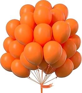 Amazon.com: PartyWoo Orange Balloons, 75 pcs 12 inch Latex Balloons ...