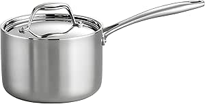 Amazon.com: Tramontina Covered Sauce Pan Stainless Steel Tri-Ply Clad 2 ...