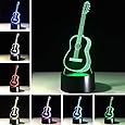 Amazon.com: 3D Glow LED Night Light Creative Guitar Inspiration 7 ...