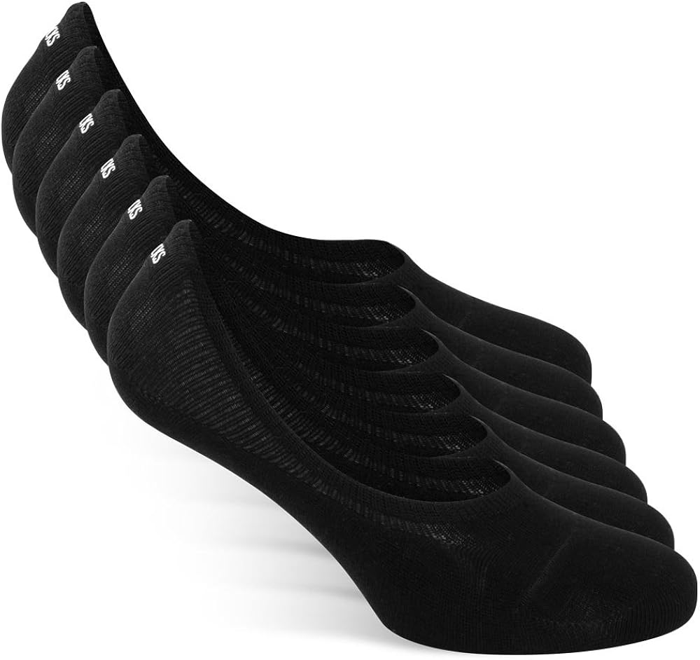 Snocks No Show Socks Men & Women (6 Pairs) Non Slip Invisible: Amazon ...