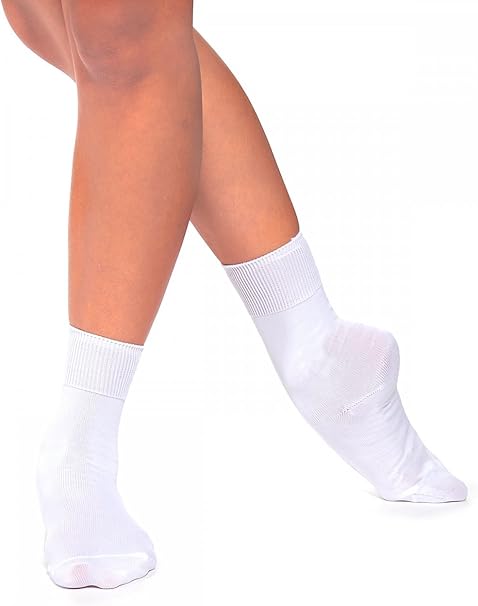 Mytoptrendz® Adult Ankle Dance Ballet Socks White 4-7 UK Size : Amazon ...
