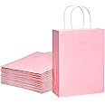 Amazon.com: SUNCOLOR 25 Pieces 6" Mini Goodie Bags Small Pink Gift Bags ...