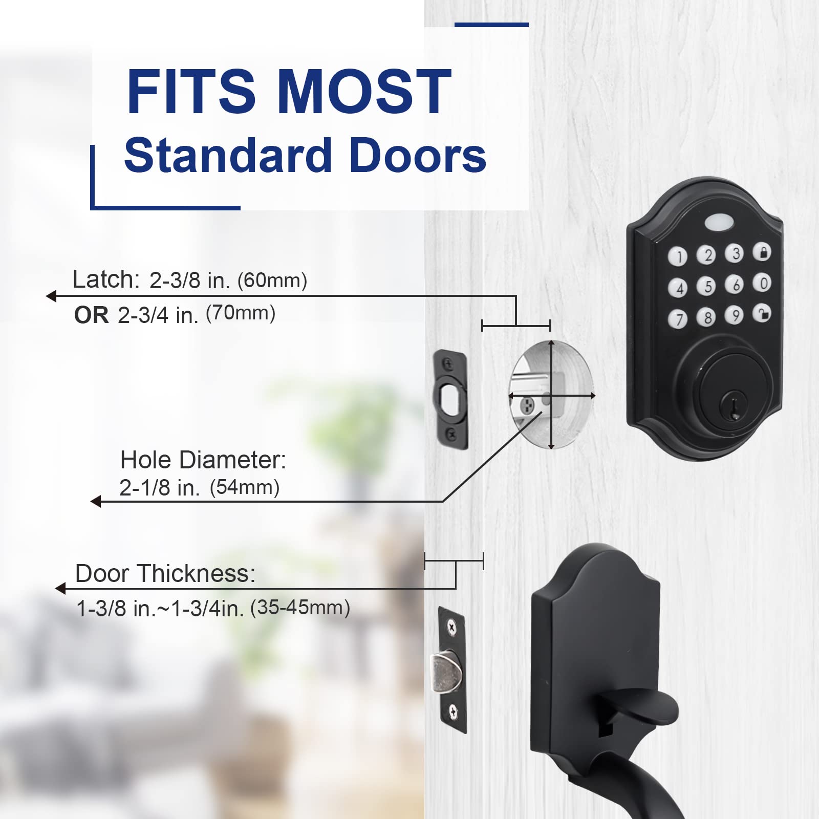Mua KIAYACI Keyless Front Door Lock Set with Keypad, Black trên Amazon ...
