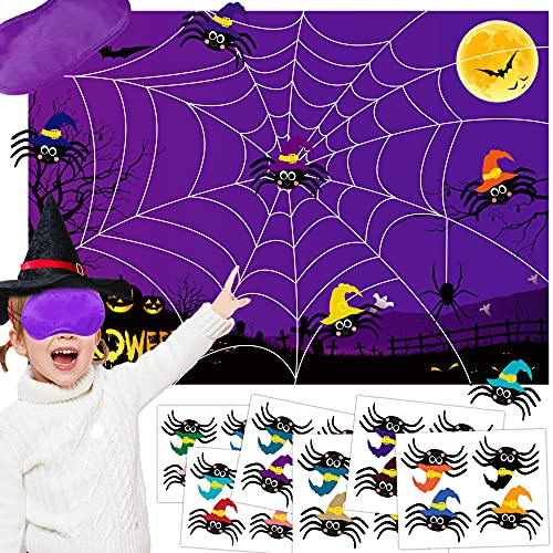 Halloween Pin The Tail Game Pin The Spider On The Web Game Halloween ...