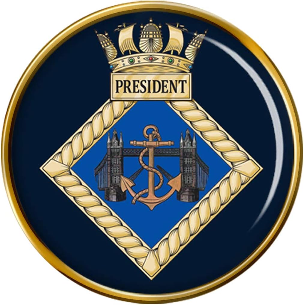 HMS President, Royal Navy Pin Badge: Amazon.co.uk: Clothing