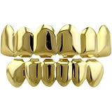 Amazon.com: New Custom Fit 14k Gold Plated Hip Hop Teeth Grillz Caps ...