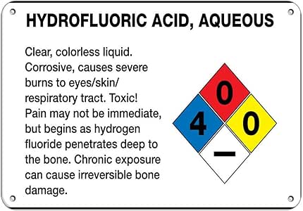 Hydrofluoric Acid,Causes Burn to Eyes Skin Respiratory Tract Funny ...