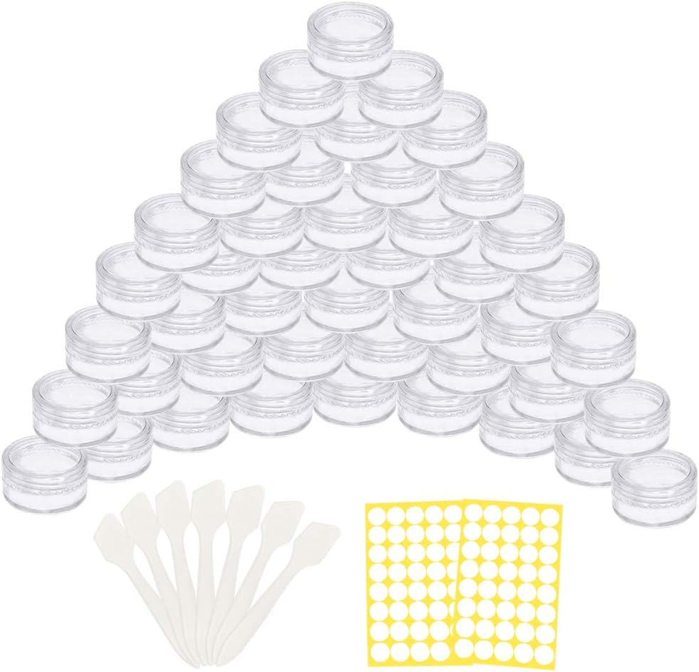 70PCS Transparent Sample Pots 5g, Lip Balm Containers, Plastic Sample ...
