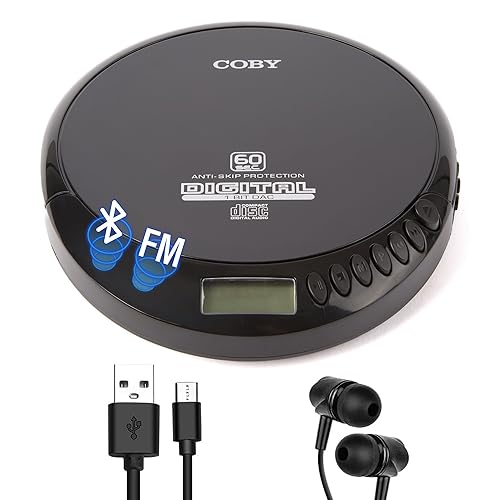 Coby CD Player Portable Bluetooth CD Player for Car, Headphones, FM ...
