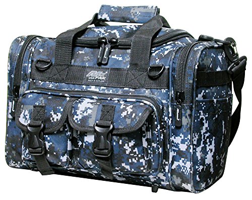 Blue Camo Bag. 15" Tactical Duffle Military Molle Gear Shoulder Strap ...