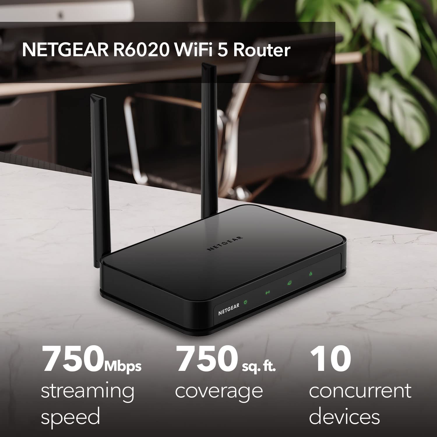 NETGEAR Dual Band WiFi Router (R6020) – AC750 Wireless Speed (Up To ...