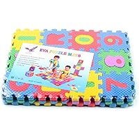 Amazon.com: Toyvian 36pcs Number Alphabet Alphabet Puzzle Floor Mat for ...
