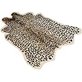 Amazon.com: Leopard Print Area Rug Faux Fur Non-Slip Cheetah Rug Small ...
