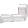 Amazon.com: VATIN Solid Color Double Faced White Satin Ribbon 2" Wide ...