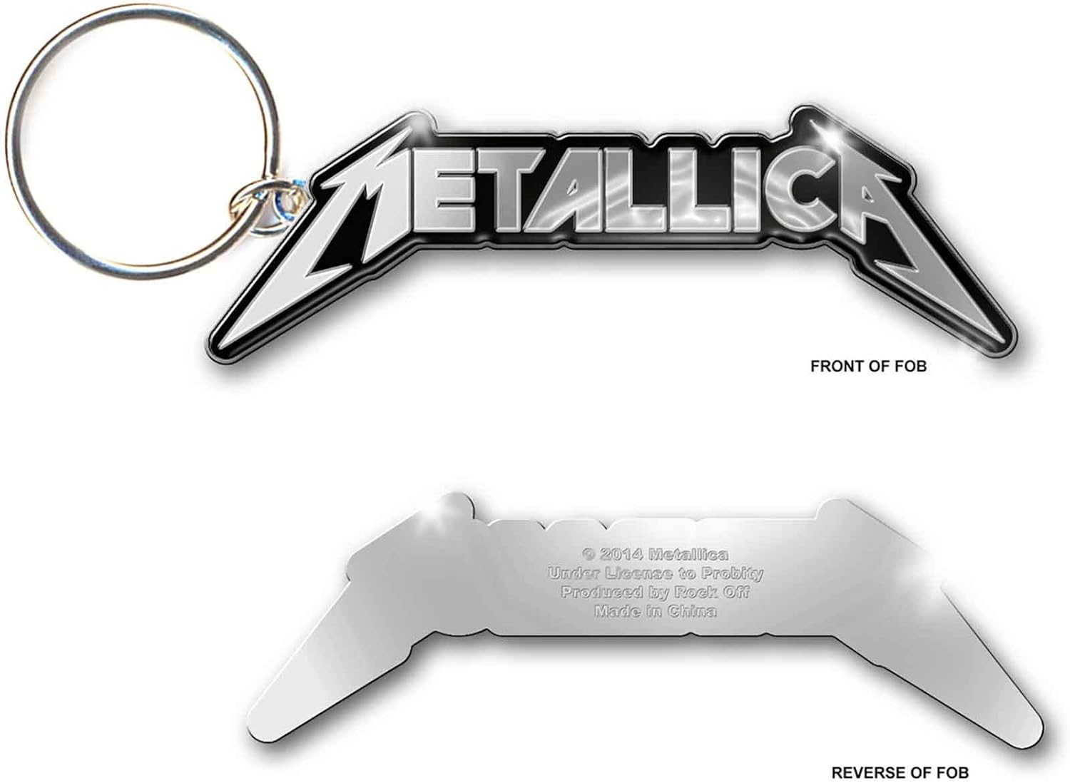 Amazon.com: Metallica Official Cast Metal Keychain: Clothing