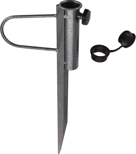 Parkland Ground Spike Umbrella Parasol Flag Pole, Metal Umbrella Holder ...